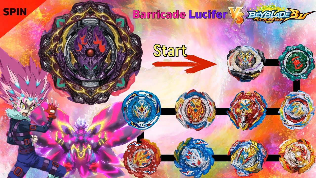 【Barricade Lucifer VS ALL Season BU 6.5】 Marathon Beyblade Burst BU 베이 ...