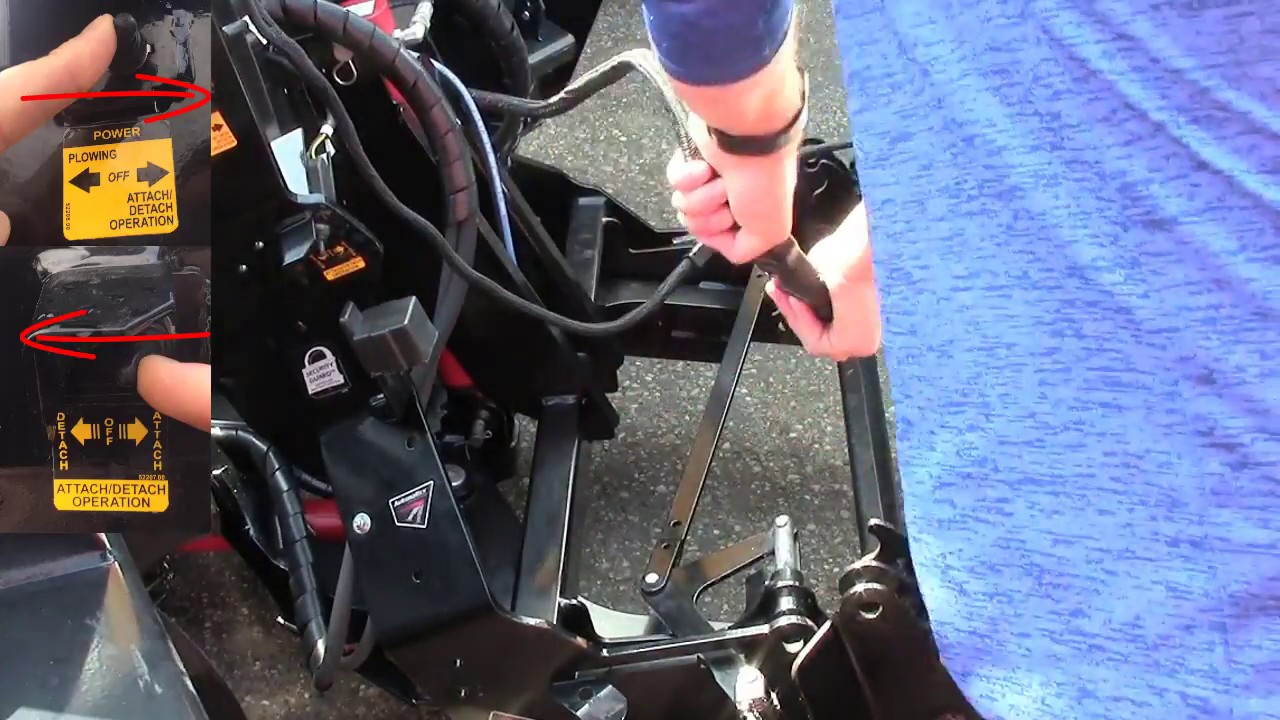 How to Detach From a SnowEx® Plow - Automatixx® Attachment System - YouTube