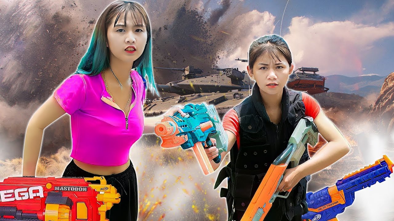Xgirl Nerf Films Cherry's & Candy SEAL Xgirl Nerf Guns Super man Fight's Alibaba and Strange ...