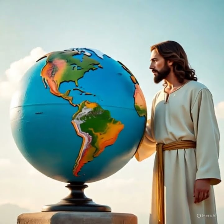 Jesús mirando el globo terráqueo cuál país va a visitar - YouTube