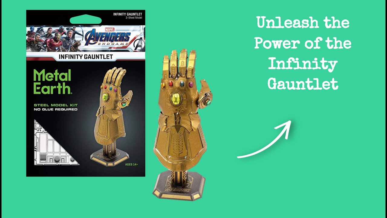 Metal Earth Marvel Infinity Gauntlet Model Kit - YouTube
