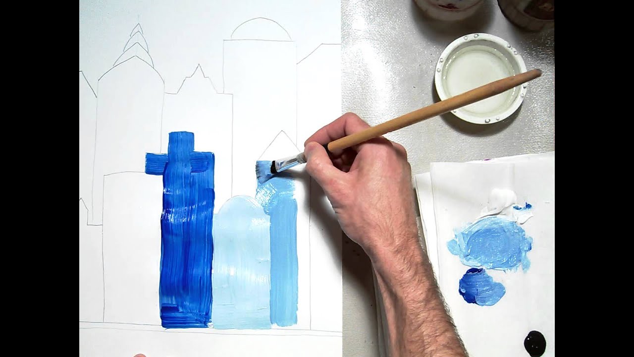 Monochromatic Architecture Paintings
