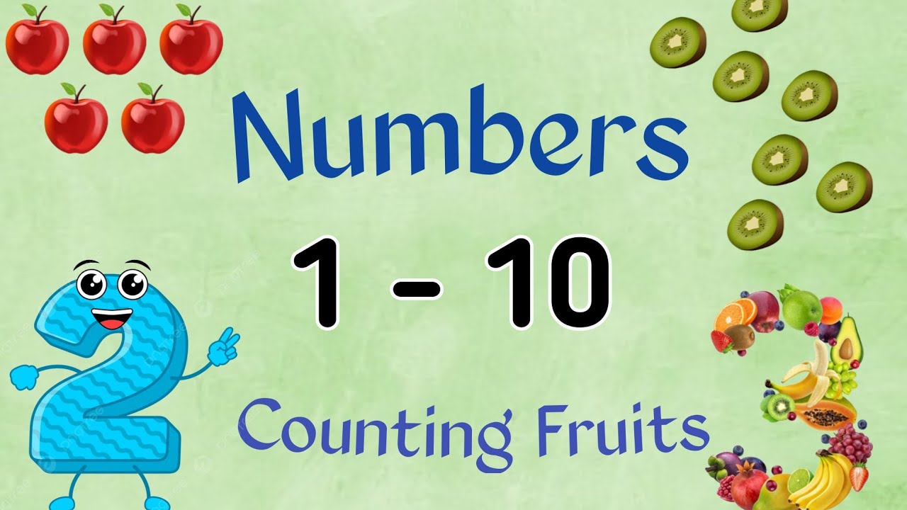 Learn Numbers with fruits | Counting Fruits | Learn to count from 1 to ...