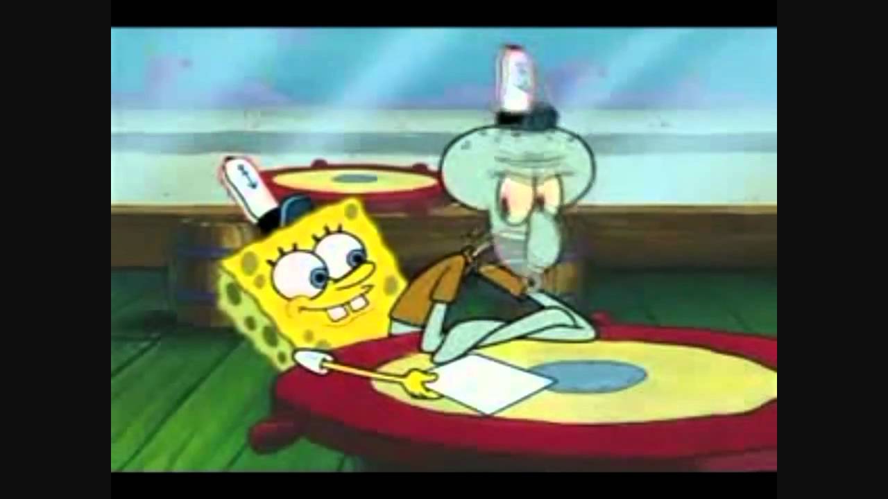 Youtube Poop: Squidward Blabbers Random Words, Then Falls Off A Cliff ...