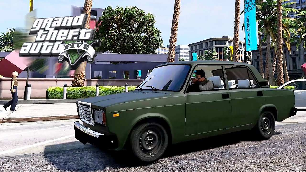 Tough Russian Wheels | Driving the Iconic LADA 2107 in GTA V - YouTube