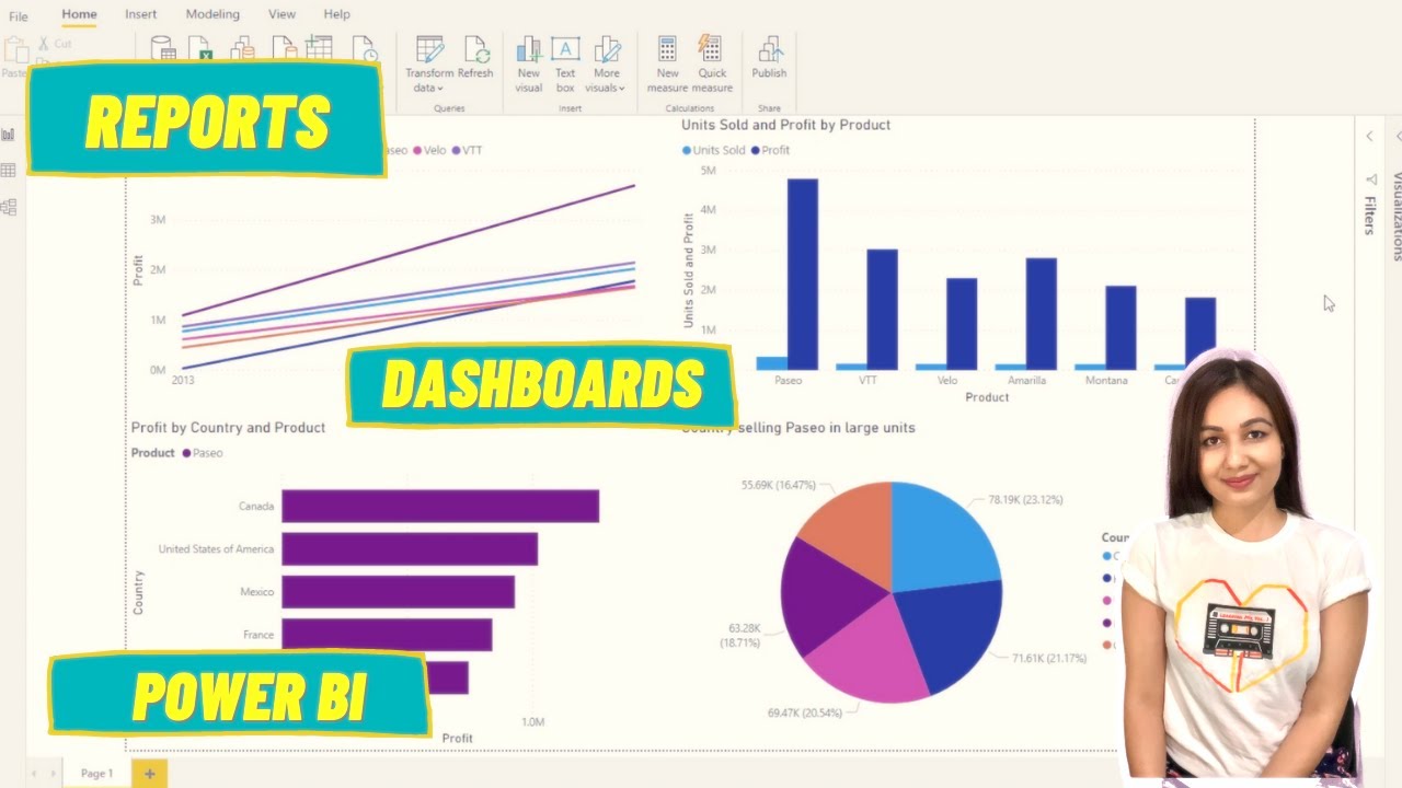 How to create reports in Power BI | Under 5 minutes | Data ...