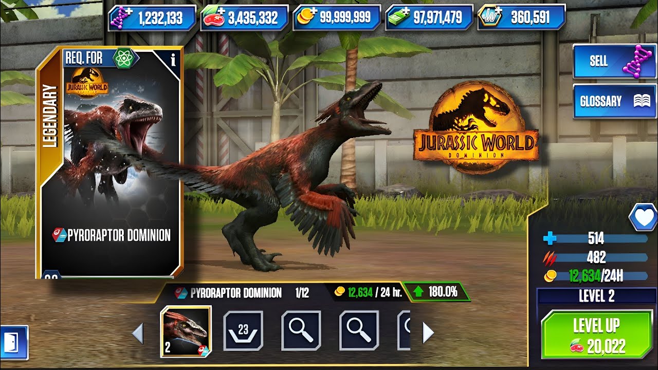 NEW UNRELEASED PYRORAPTOR DOMINION UNLOCKED! | JW The Game Update 🔥 ...