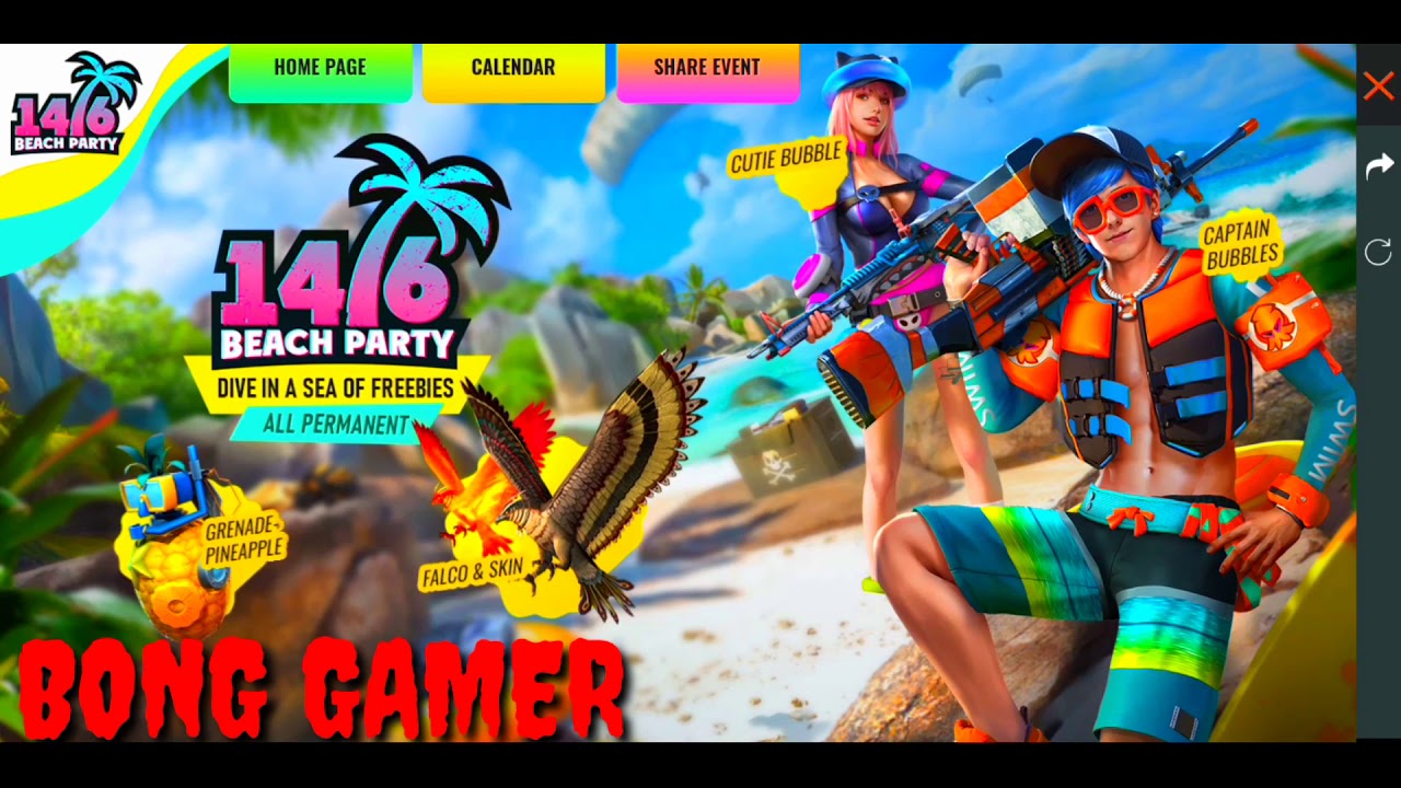 Free Fire Beach Party Event Full Details | | Garena Free Fire ...