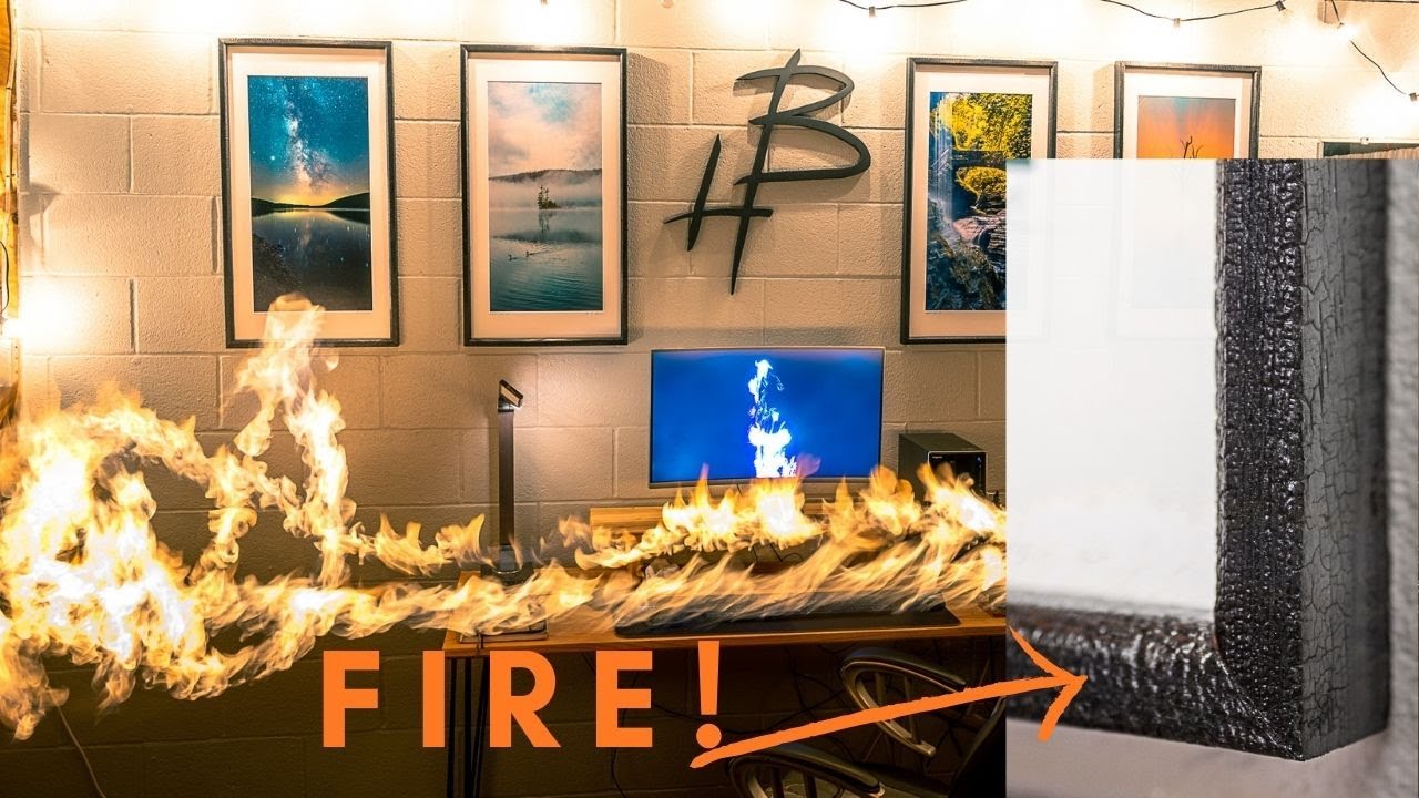 Using A torch to make picture frames for my youtube studio setup - YouTube