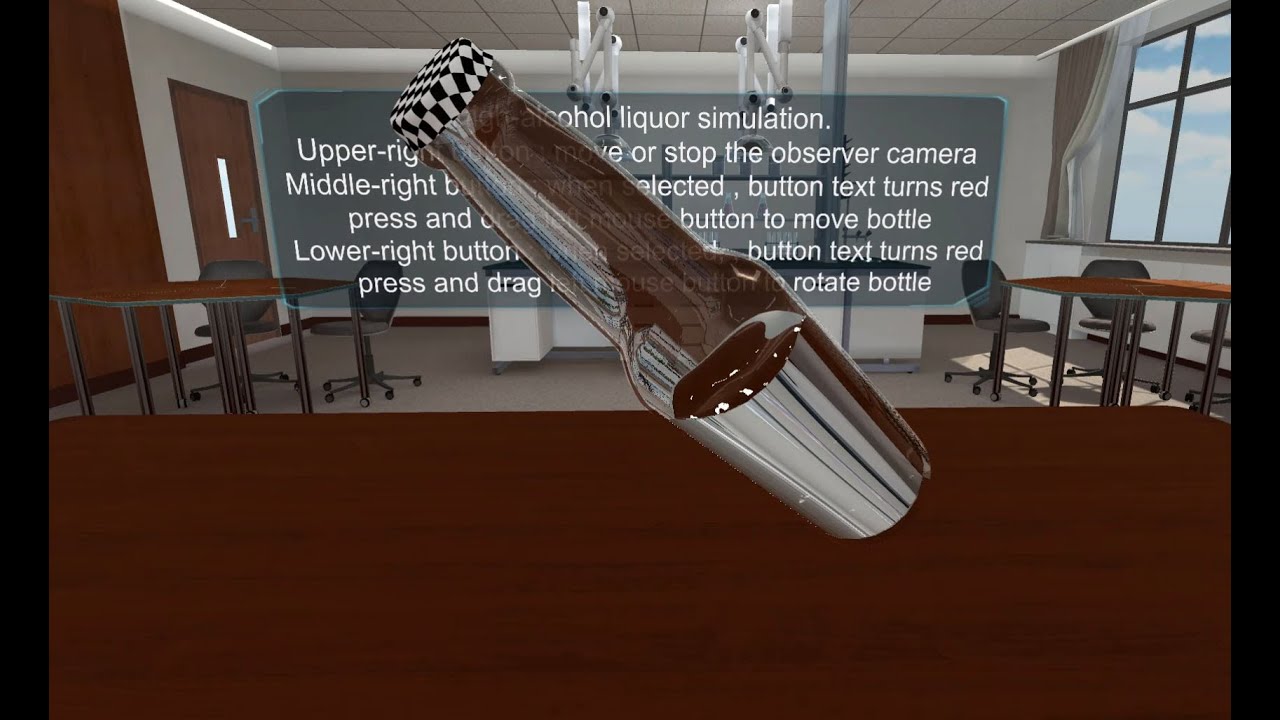 Volumetric liquid in bottle simulation - YouTube