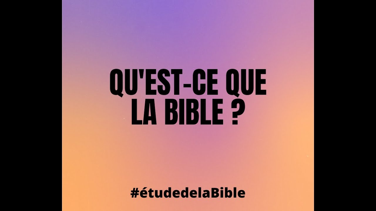 [Etude biblique] Episode 1 - La Bible (audio) - YouTube