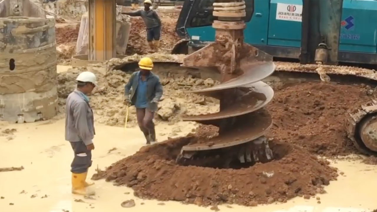 Incredible Modern Bored Pile Construction Machines Technology. Extreme ...