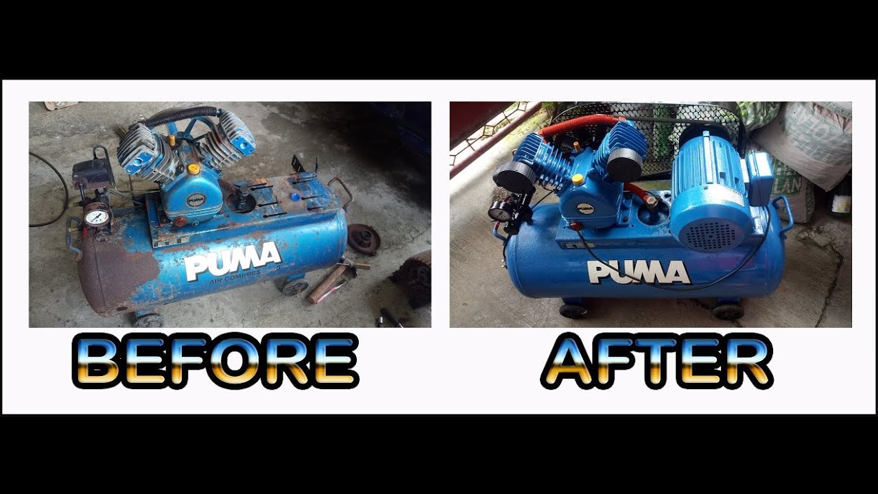 Restoration of an old and damaged Dual Piston Compressor - YouTube