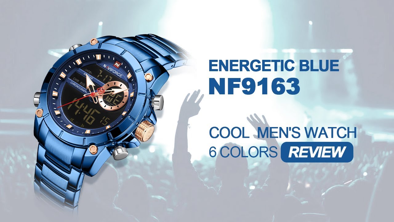 NAVIFORCE Unboxing watch review of NF9163 multifunction chronograph ...