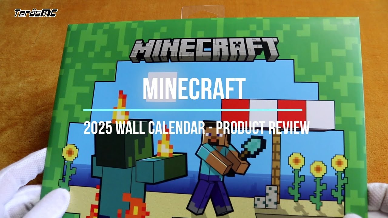 Minecraft 2025 Square Wall Calendar (12 Month) Unboxing & Flip Through ...