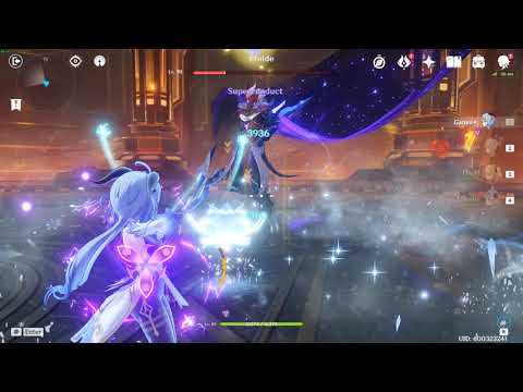 Genshin Impact Yoimiya and Fischl on Childe phase 3 - YouTube