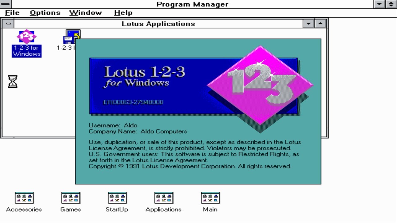 Lotus 1-2-3 1.0 for Windows - YouTube