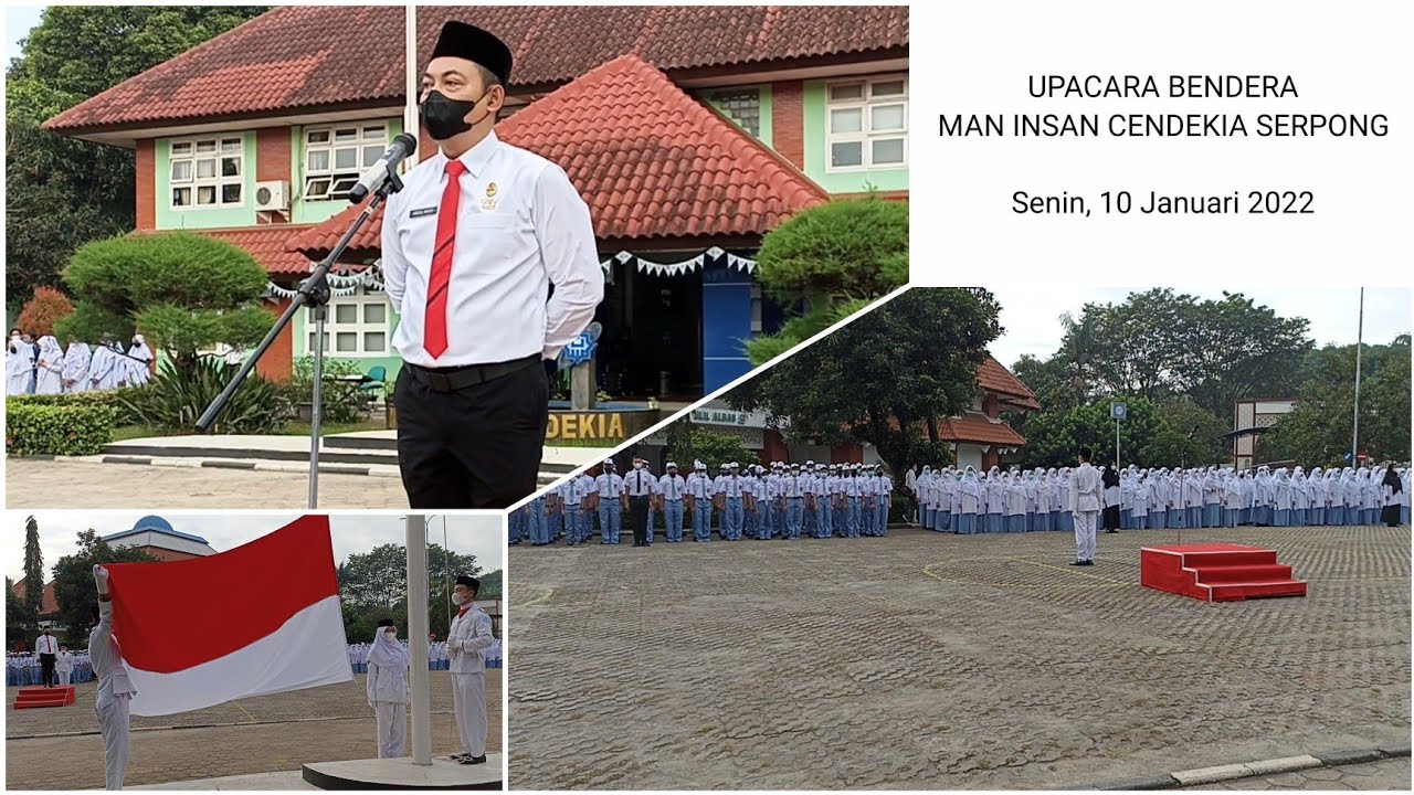Upacara Bendera Pertama Kali Diikuti Seluruh Siswa (100% PTM ...