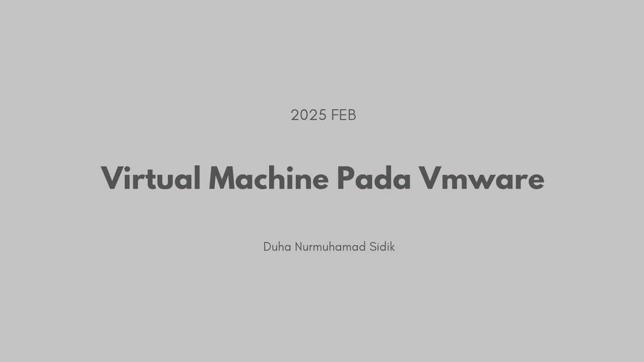 Virtual Machine pada Vmware - YouTube
