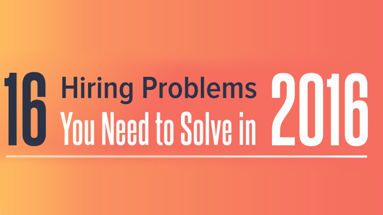 16 Hiring Problems You Need to Solve in 2016 Infographic - YouTube