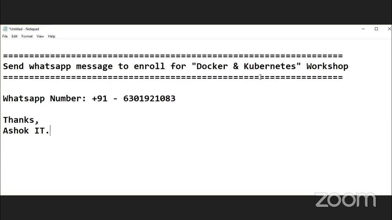 Docker And Kubernetes Workshop Ashok It Youtube