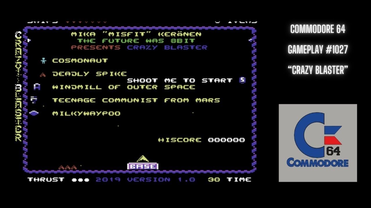 Crazy Blaster (Commodore 64 / Gameplay #1027) - YouTube