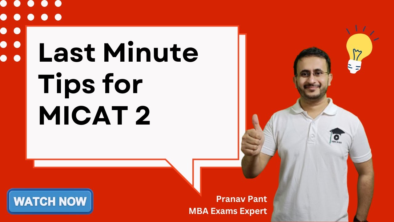 Exam Day Tips for MICAT 2 | Section-Wise Strategy | Psychometric and ...
