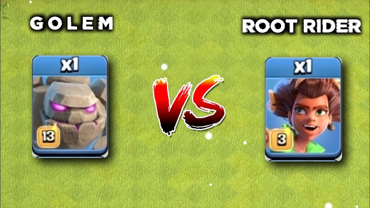 Root Rider Vs Golem th16 | Clash of clans - YouTube