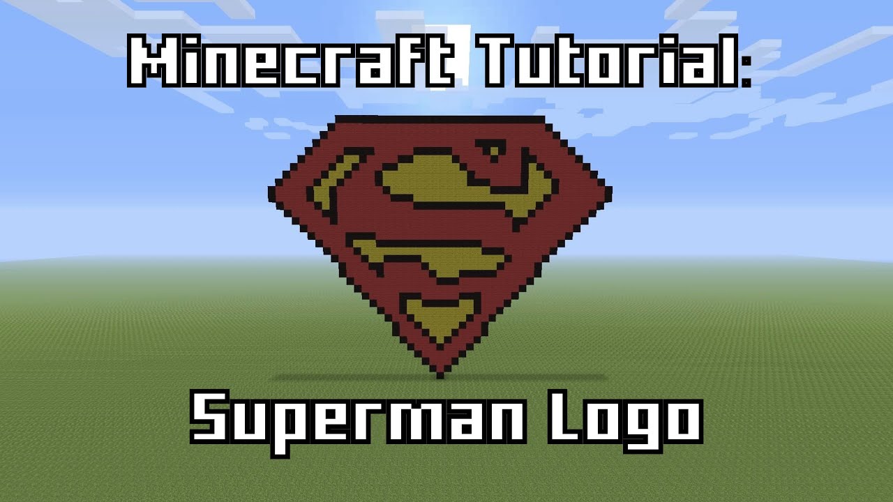 Minecraft Tutorial: Superman Logo - YouTube