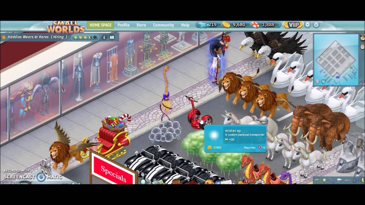 Buying clothes on Smallworlds ♡ - YouTube