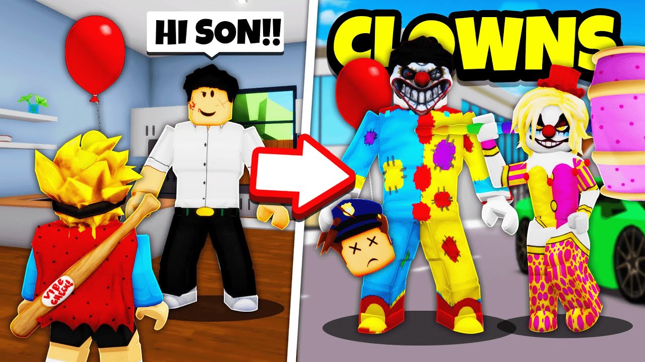 My Parents Were Secretly KILLER CLOWNS in Roblox! (Brookhaven RP) - YouTube