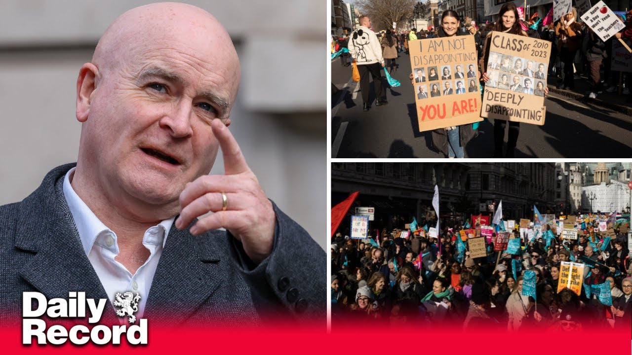 Mick Lynch addresses anti-strike rally at Westminster and says 'this is ...