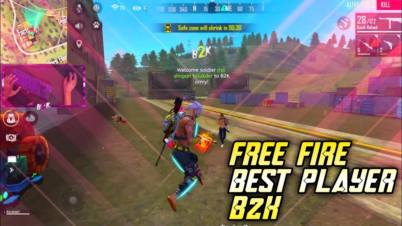 FREE FIRE B2K || B2K GAME PLAY SOLO VS SQUAD || B2K. FF SAFIKUL - YouTube