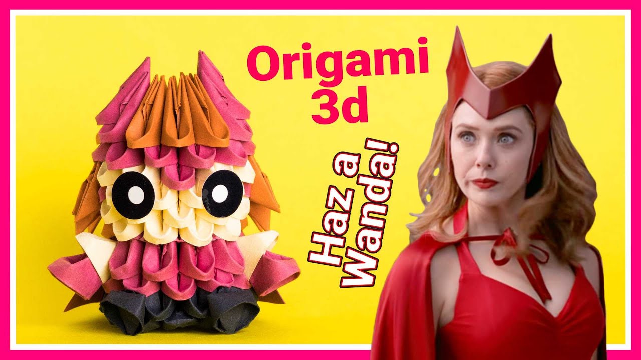 Haz WANDA con PAPEL 🧙🏻‍♀️ de Origami 3d SCARLET WITCH 🔴 Bruja Escarlata ...