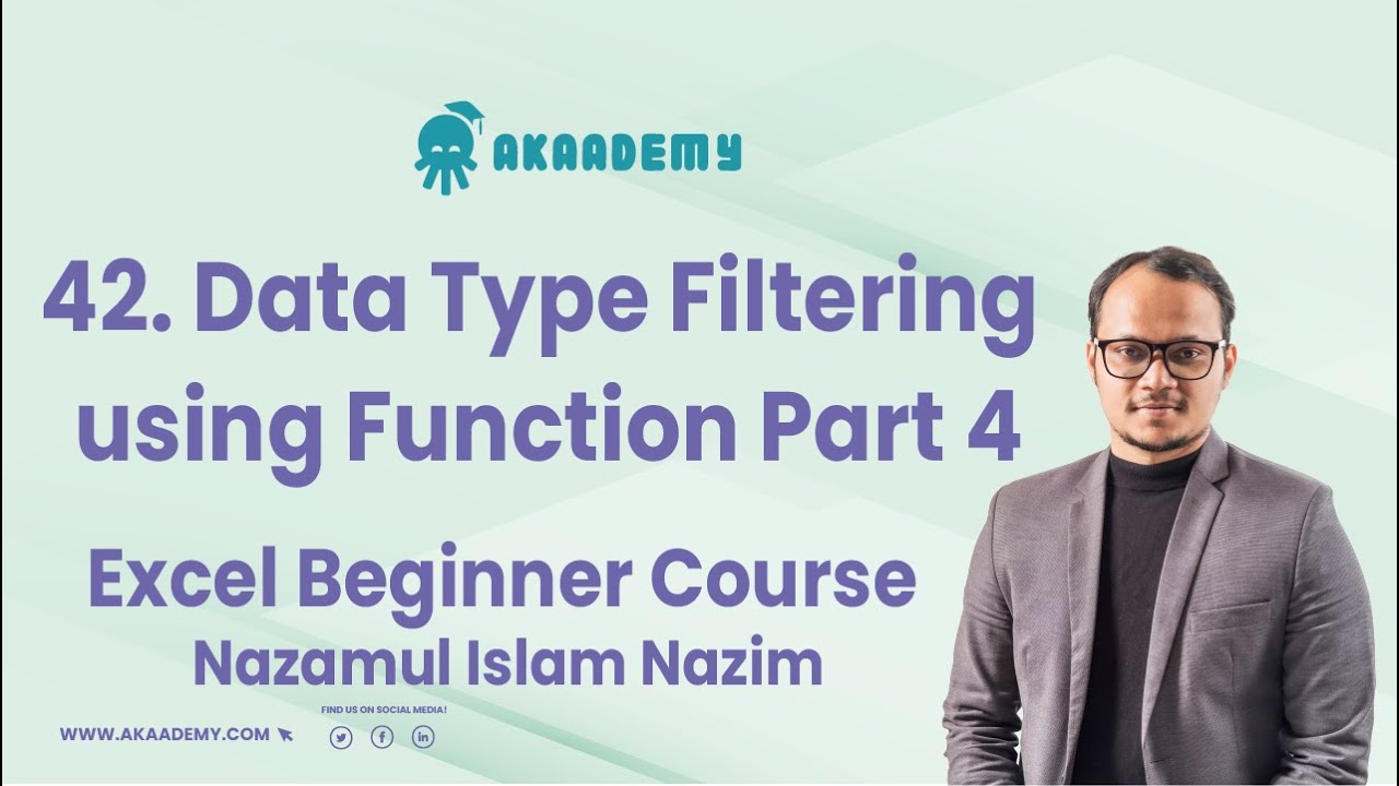 Class 42: Data Type Filtering using Function Part 4 - YouTube