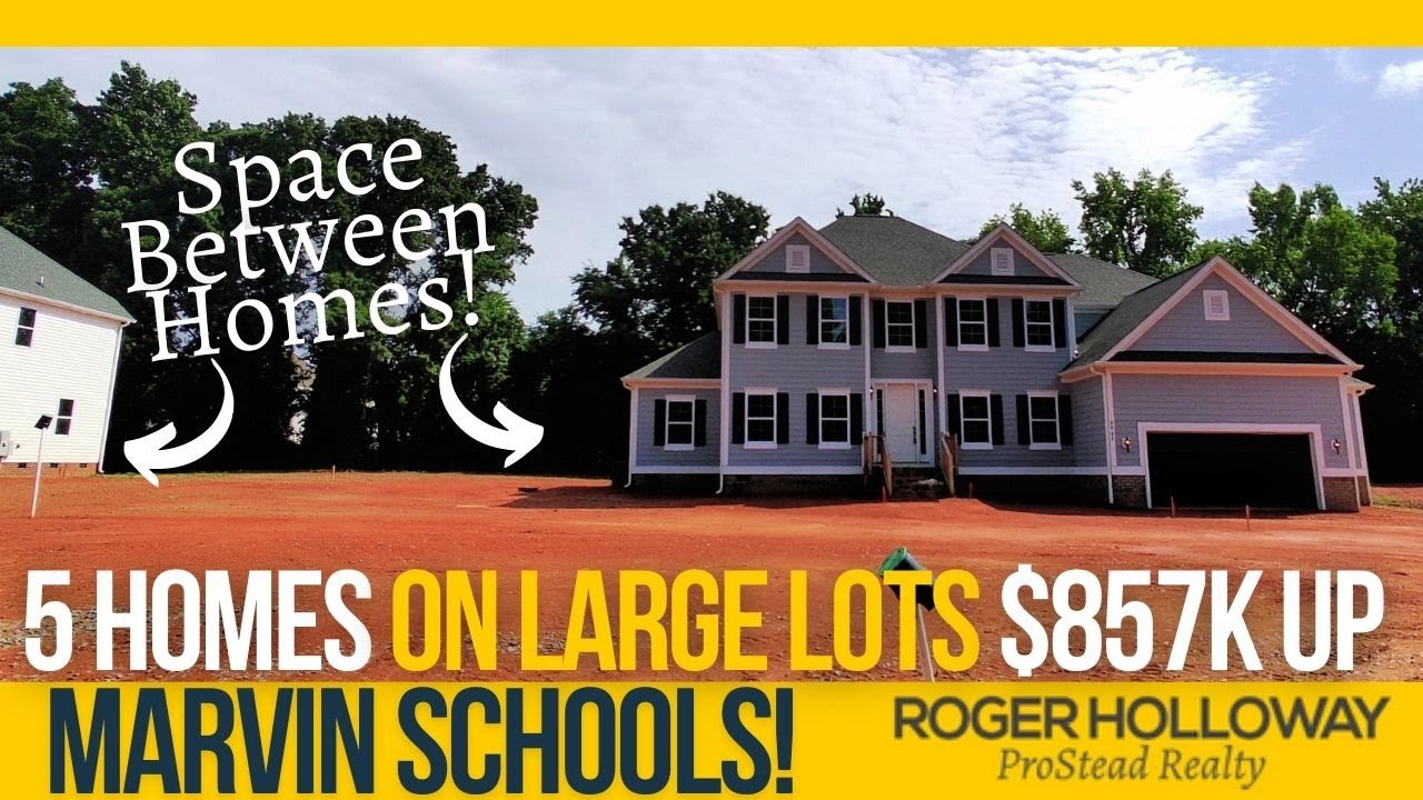 Marvin Villas New Homes on Huge Lots [Marvin Schools] - YouTube