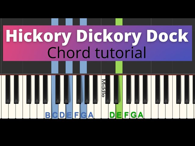 Hickory Dickory Dock: piano chord tutorial - Videos For Kids