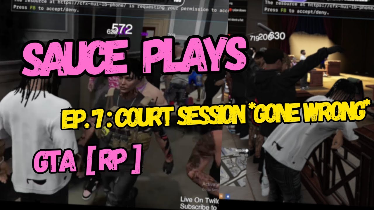 Sauce Plays GTA RP: Ep. 7: COURT SESSION!!! *GONE WRONG* 😭 [MERCURY RP ...