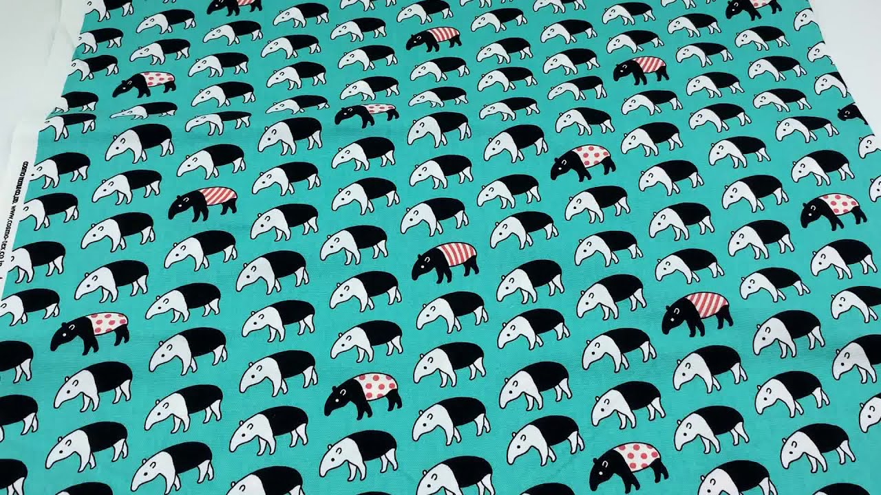 anteater oxford fabric in turquoise from Japan by Cosmo - YouTube