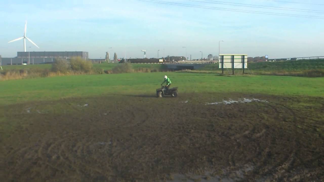 Kawasaki klf 300b drifting - YouTube