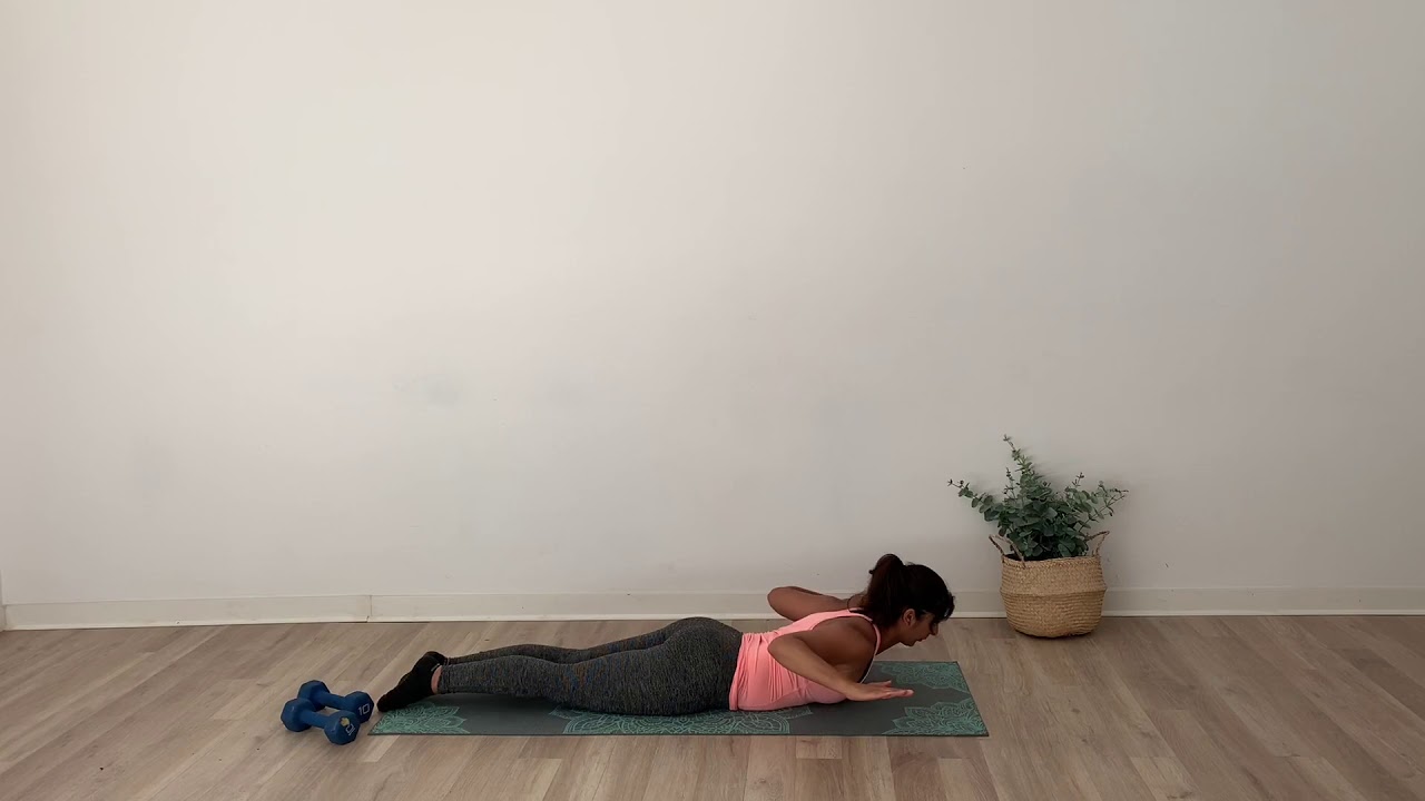Back extension with row - YouTube
