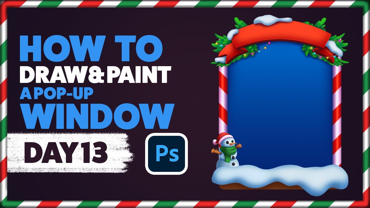 How To Draw&Paint A Pop-up Window for Mobile Games / Art Advent ...