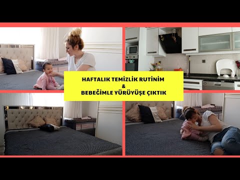 TEMİZLİK VLOG | BEBEĞİMLE YÜRÜYÜŞE ÇIKTIK | 6 AYLIK BEBEĞİMİN ÖĞLEN YEMEĞİ #VLOG