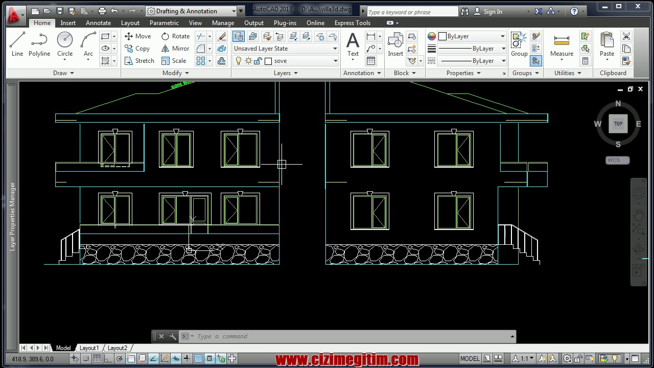 AutoCAD 3d bina modelleme ön hazırlık - YouTube