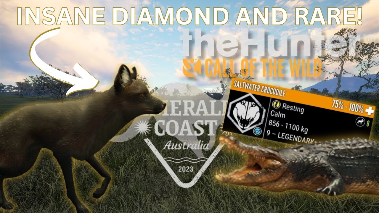 Crazy Melanistic Fox and Diamond Croc While Hunting Emerald Coast ...