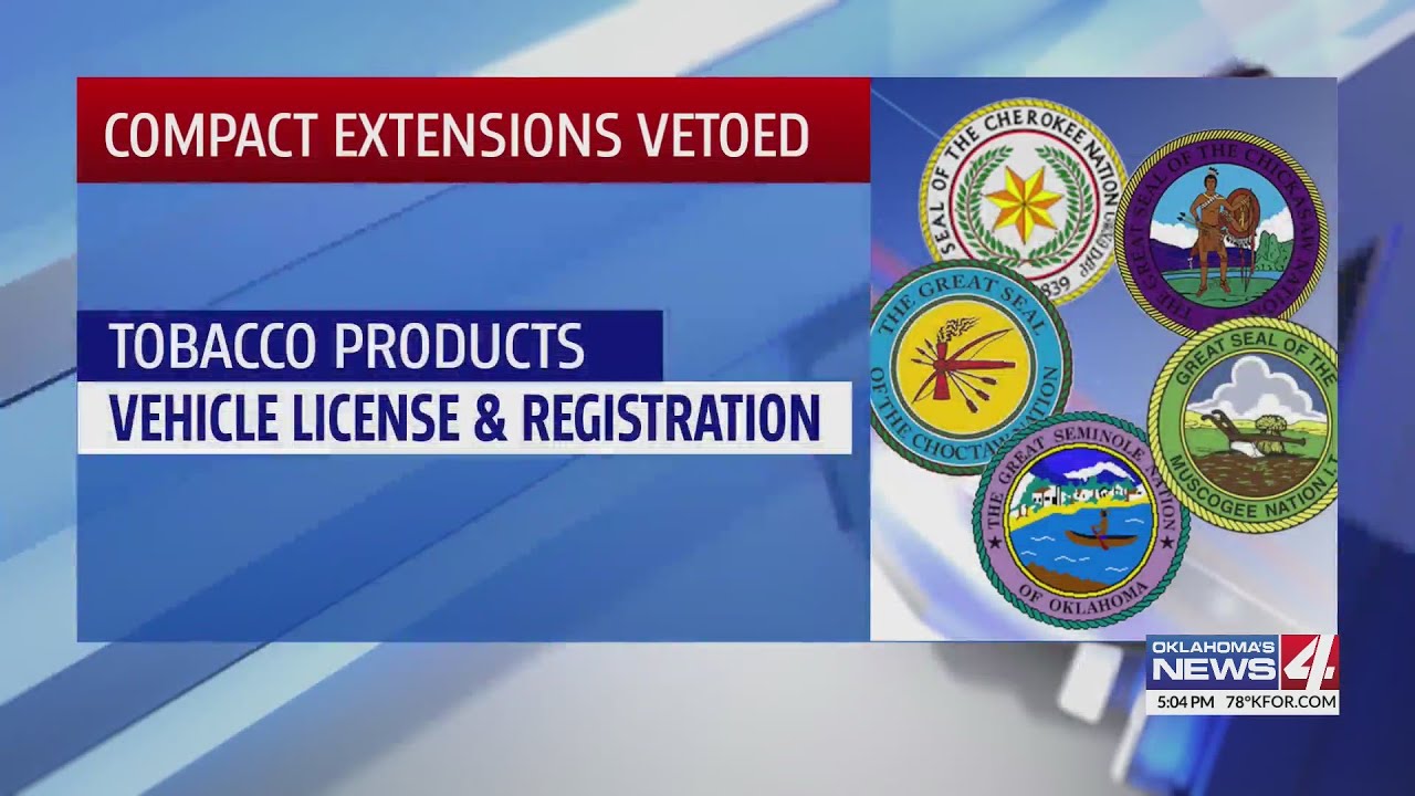 Governor Stitt compact extensions vetoed - YouTube