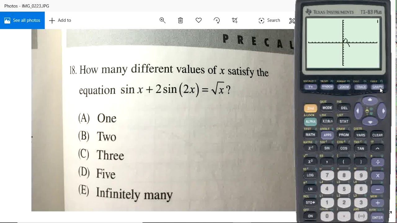 Question 18 PreCalculus CLEP study guide 2018 - YouTube