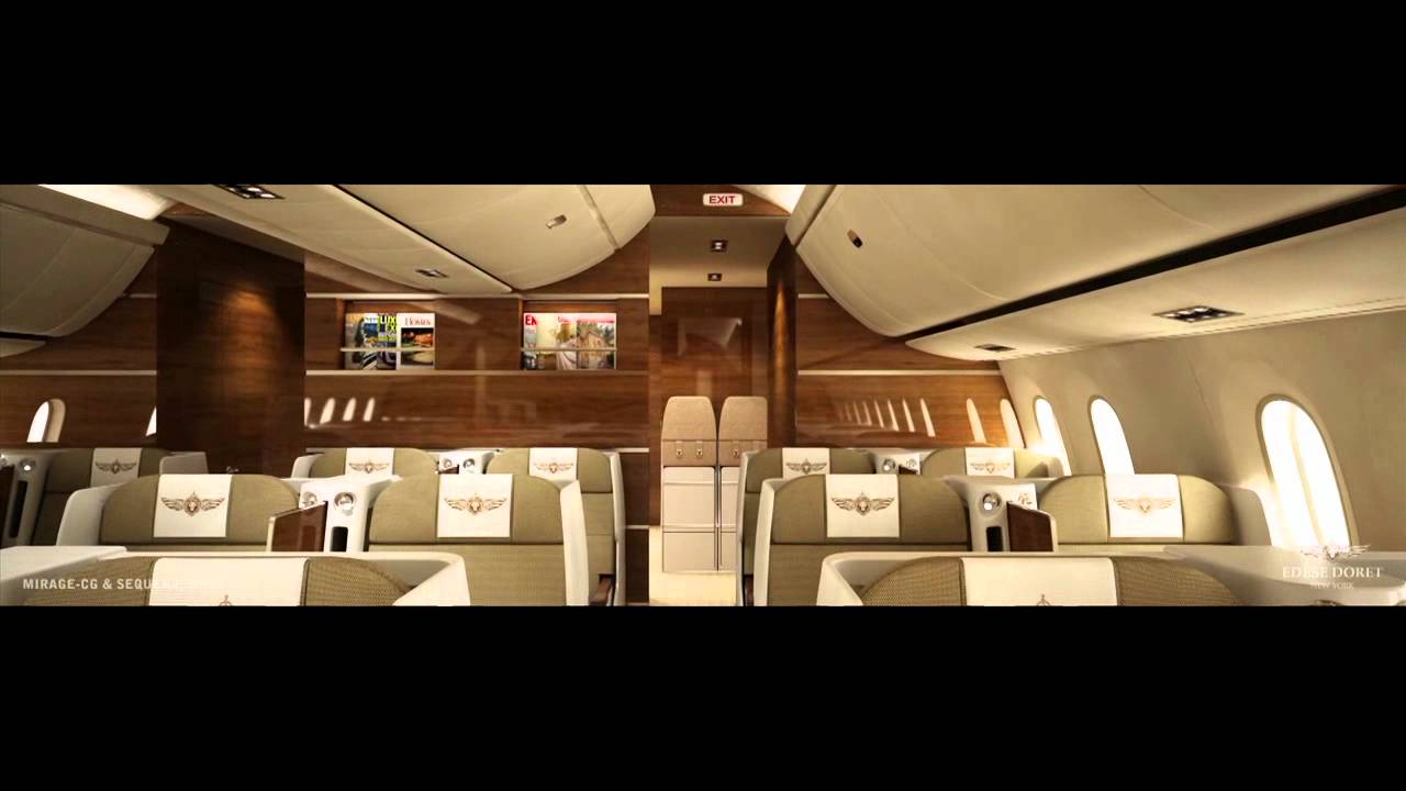 3D animation of Edése Doret Industrial Design's latest B787-9 interior ...