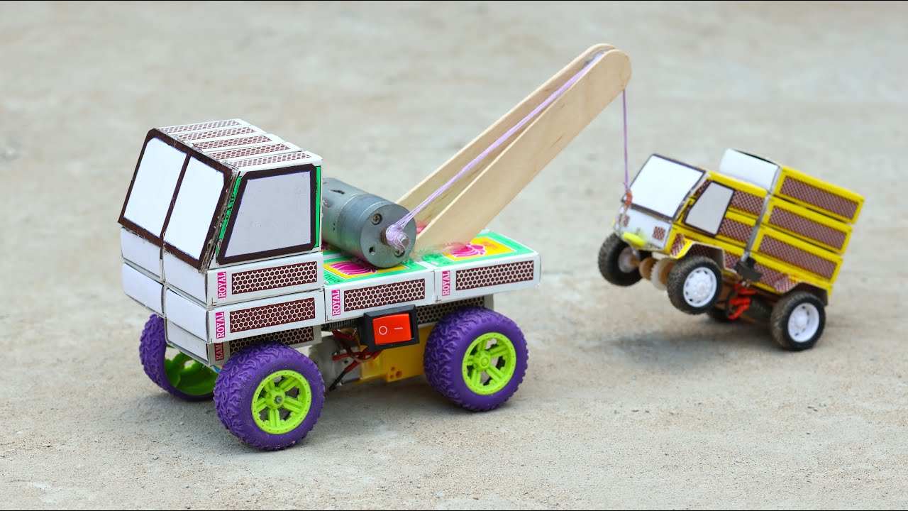 How to Make Matchbox JCB Tow Truck at Home - diy new mini jcb tow truck ...