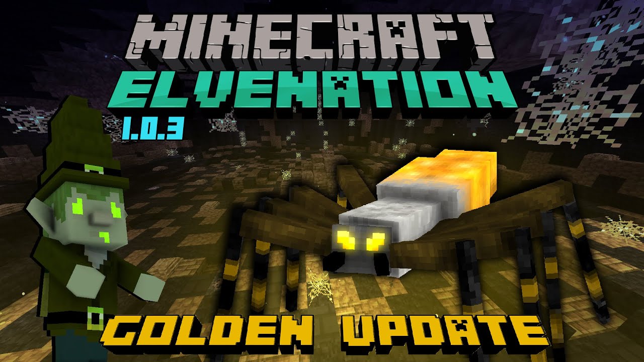 MINECRAFT | Elvenation 1.0.3 | "Golden Update" | Golden Orb Weaver Boss ...
